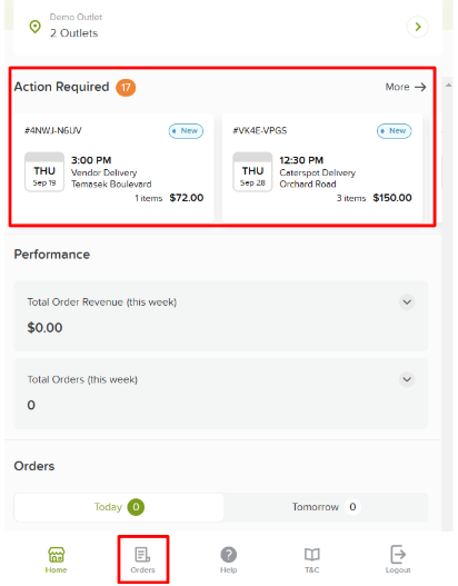 How to accept orders?
